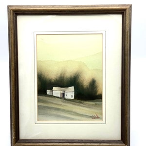 TRADITIONAL SCOTTISH CROFT Watercolour Signed by Artist / Painting of ...