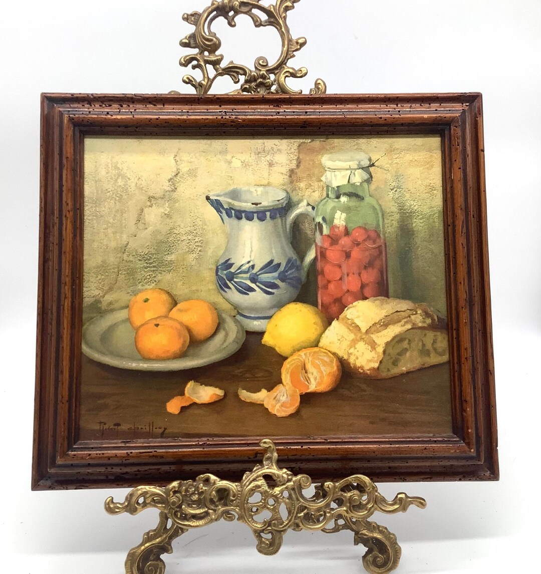 Original Still-life “blue Jug With Apples” by Robert Pailloux (circa ...