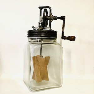 Hand-crank Butter Churn “BLOW” Brand Made in England With 3 Quarts ...
