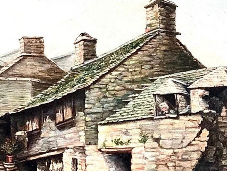 Original 1875 Signed Oil Painting “glyndwr’s Parliament House, Dolgelly ...
