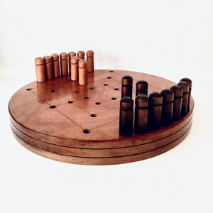 Antique Treen Wood NINE MEN’S MORRIS (merrelles) English Parlour Game ...