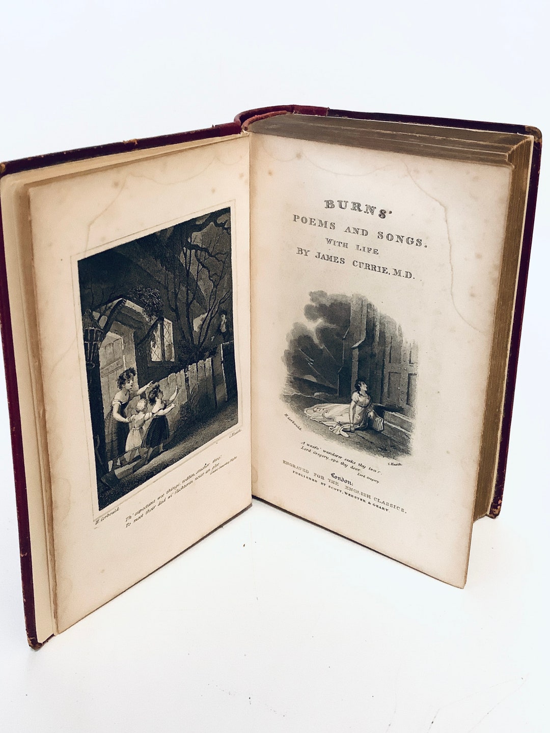 178 Years Old Edition of “BURNS POETICAL WORKS” (published 1846) With ...