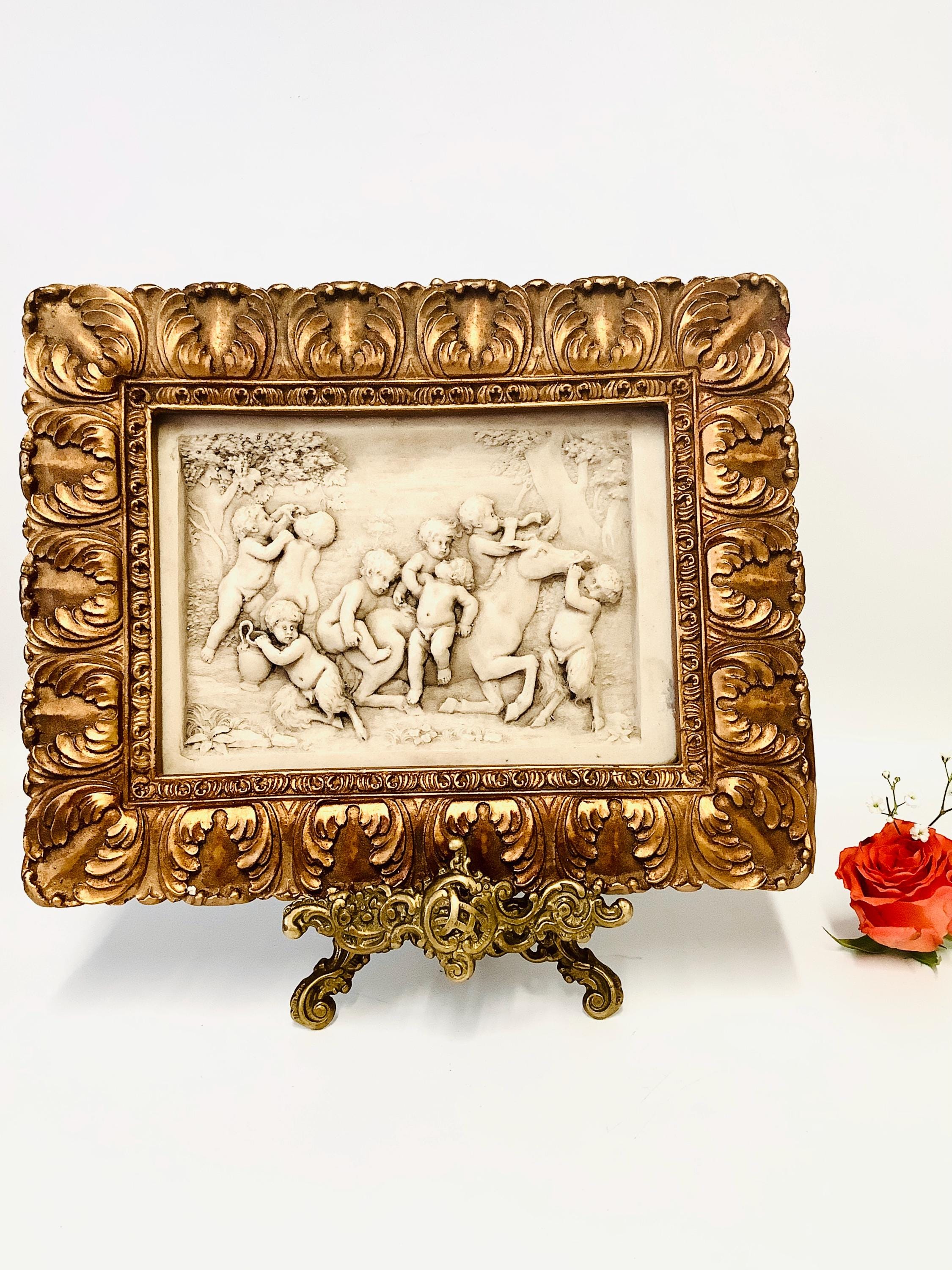 Antique 19th Century Alabaster “putti Cherubs at Play With a Horse ...