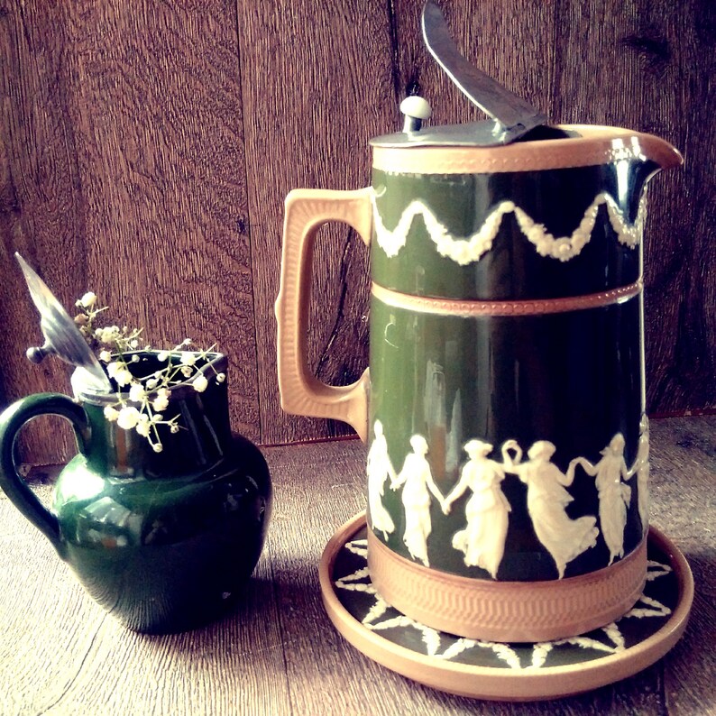 Perfect ANTIQUE COPELAND SPODE Hinged Pot & Stand 19th | Etsy