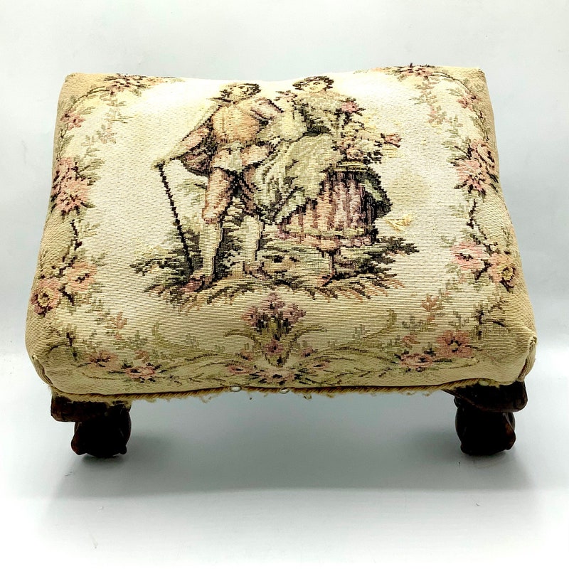 Antique Footstool - Etsy