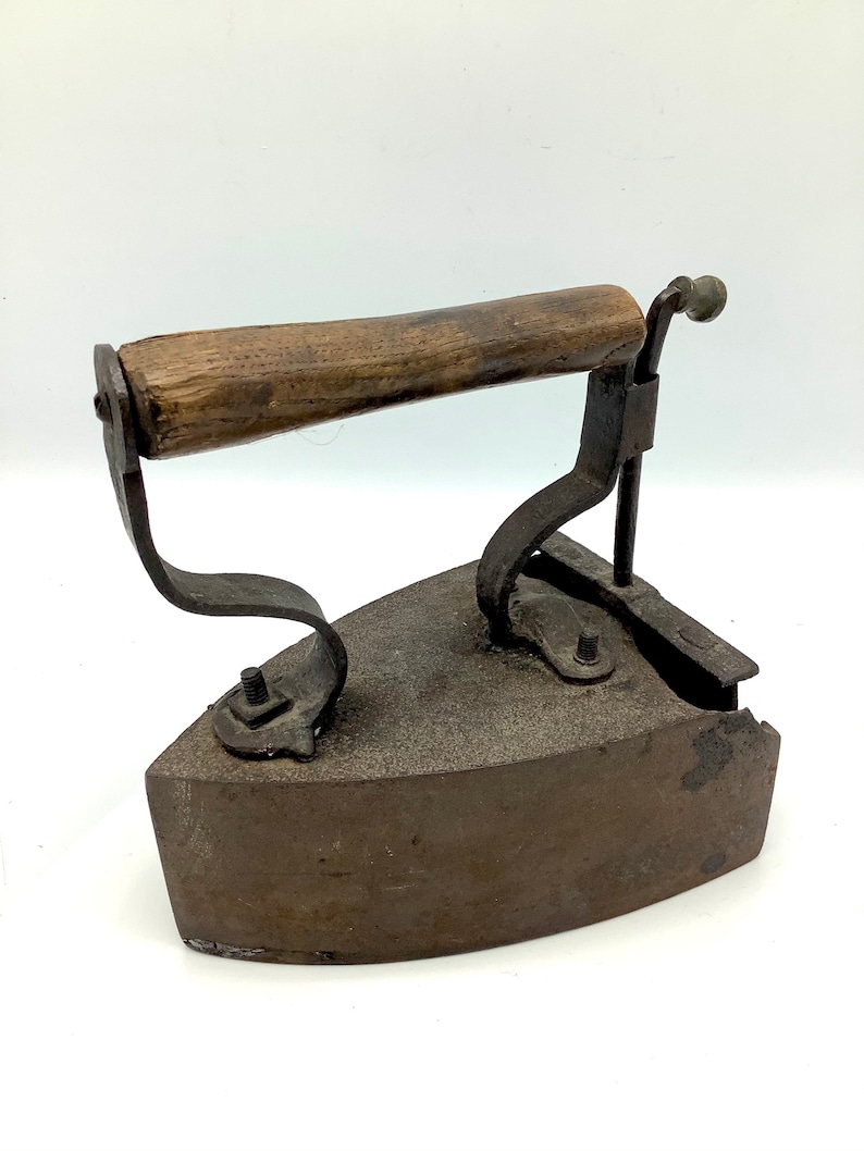 Early Victorian BOX IRON & SLUG for Pressing Clothes / 19th Century ...