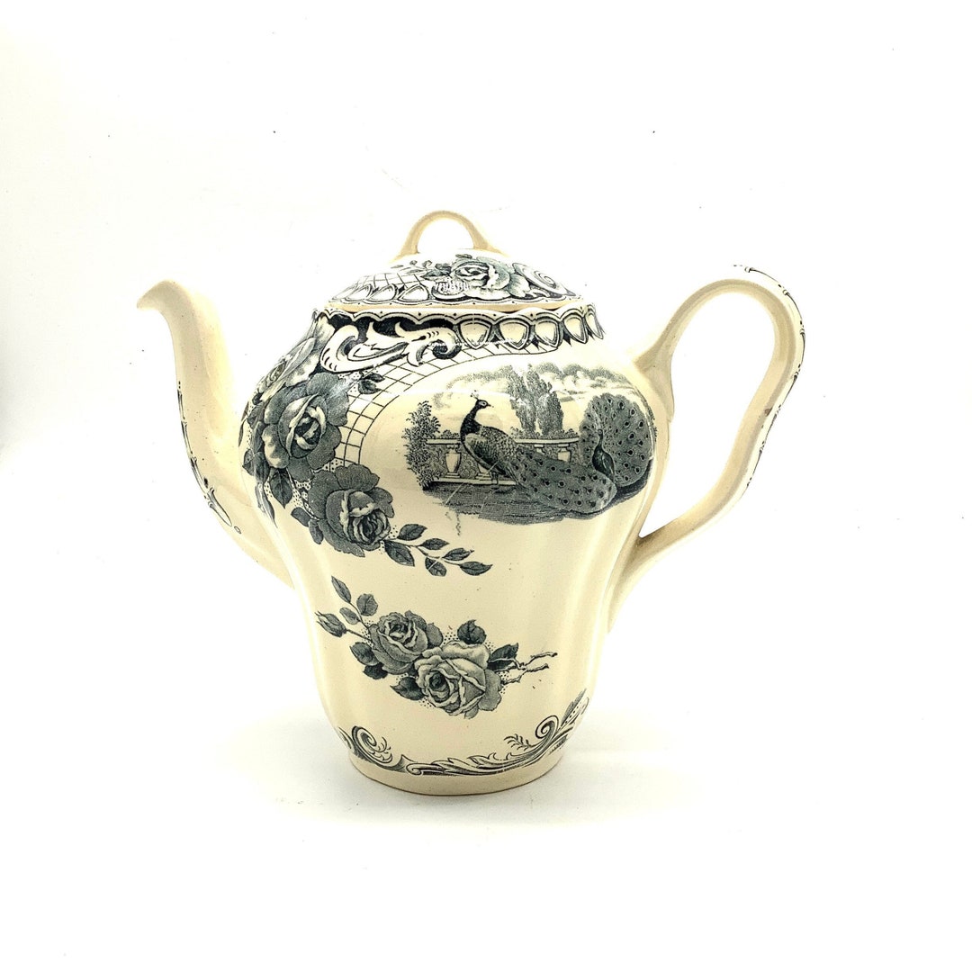 Large Antique Dutch Delft Style Teapot Made by Societe Céramique ...