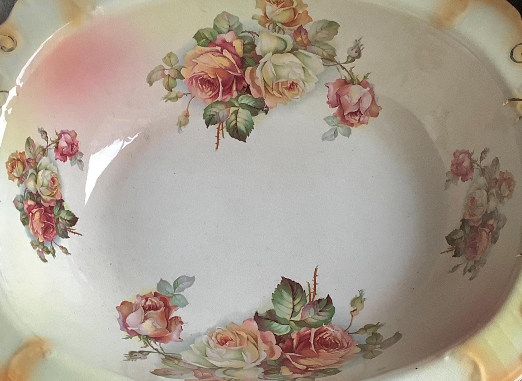 Huge Antique 19th Century FRENCH JUG & BASIN Set / Fin De Siècle ...