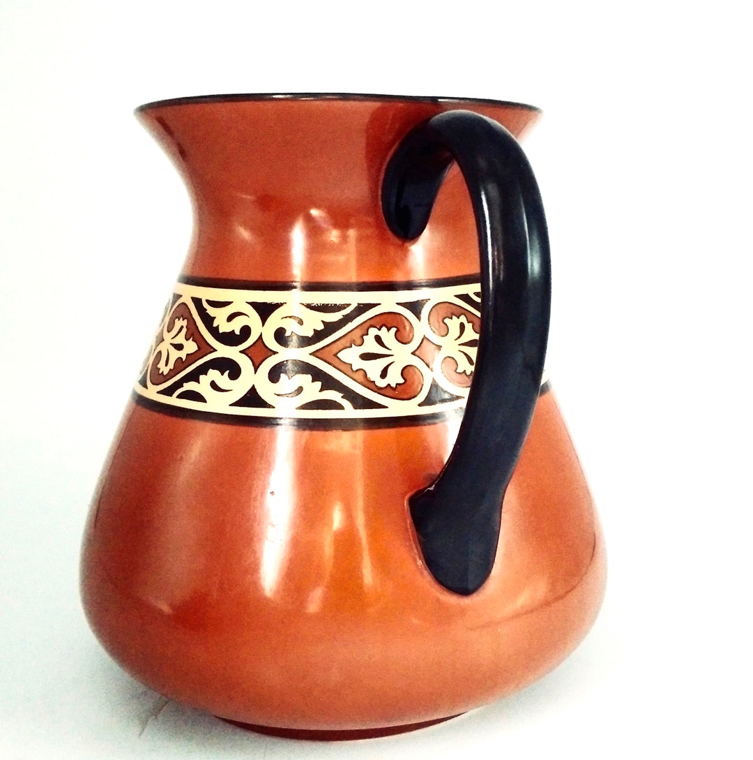 A Rare Large Enamel Jug Made by Soho Pottery England / Unusual Solian ...