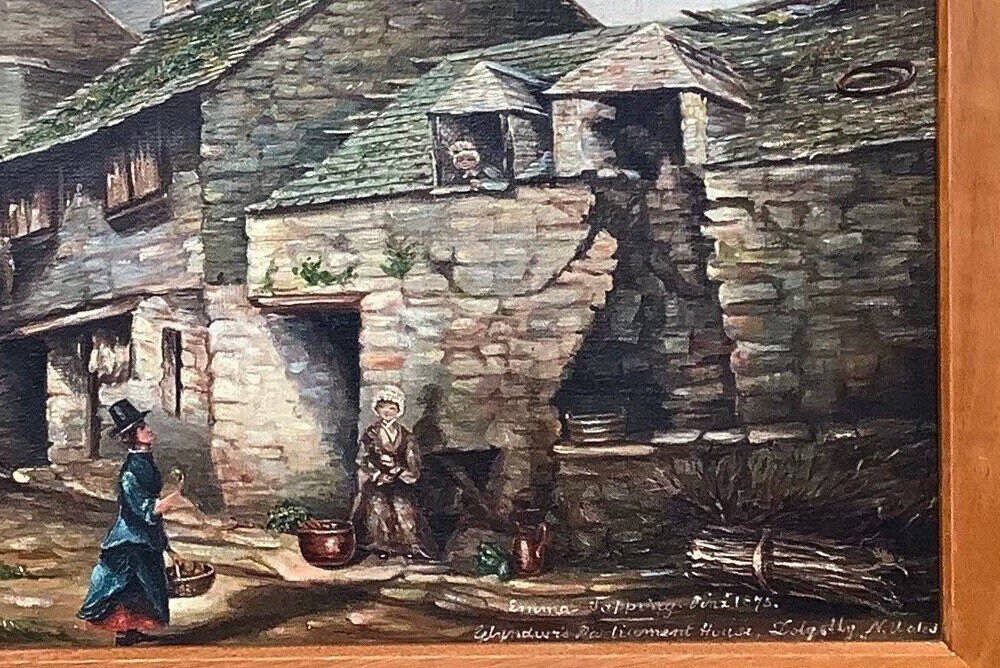 Original 1875 Signed Oil Painting “glyndwr’s Parliament House, Dolgelly ...