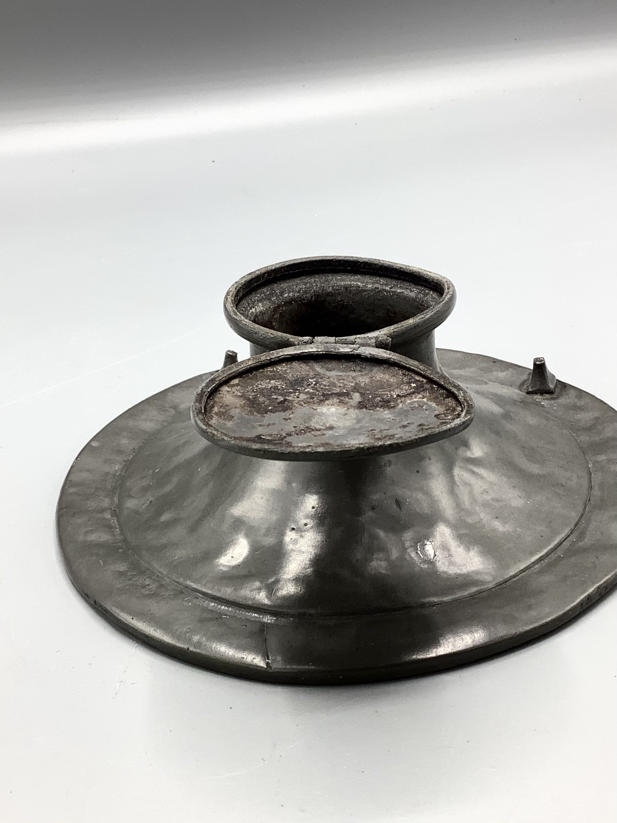 Antique 19th Century CAPSTAN PEWTER INKWELL / Arts & Crafts - Etsy