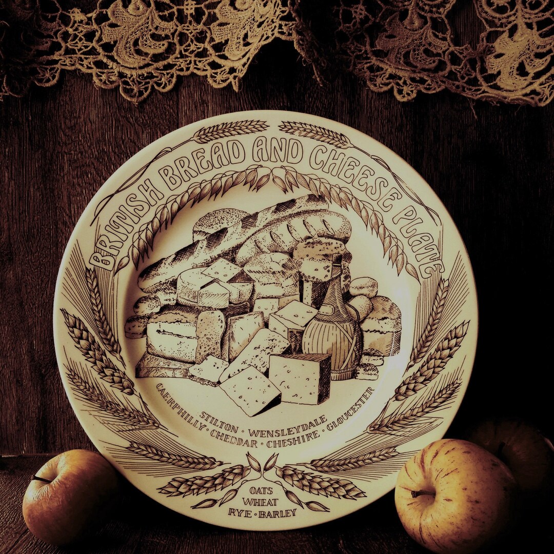 JOHN BUCK POTTERY "british Bread & Cheese Plate", Perfect Prop for Café ...