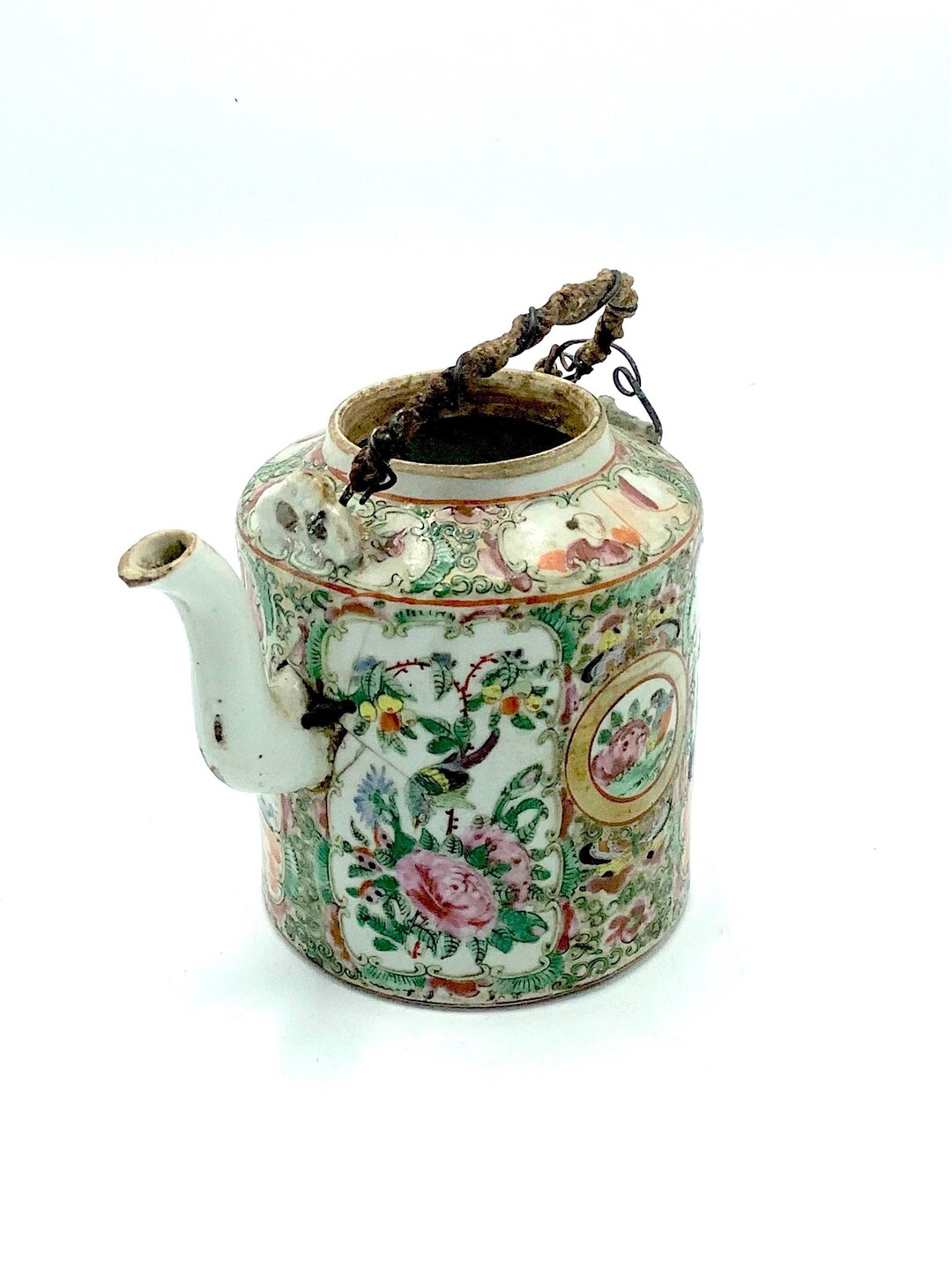 18th Century Chinese Famille Rose Enamel Teapot (historic Restoration ...