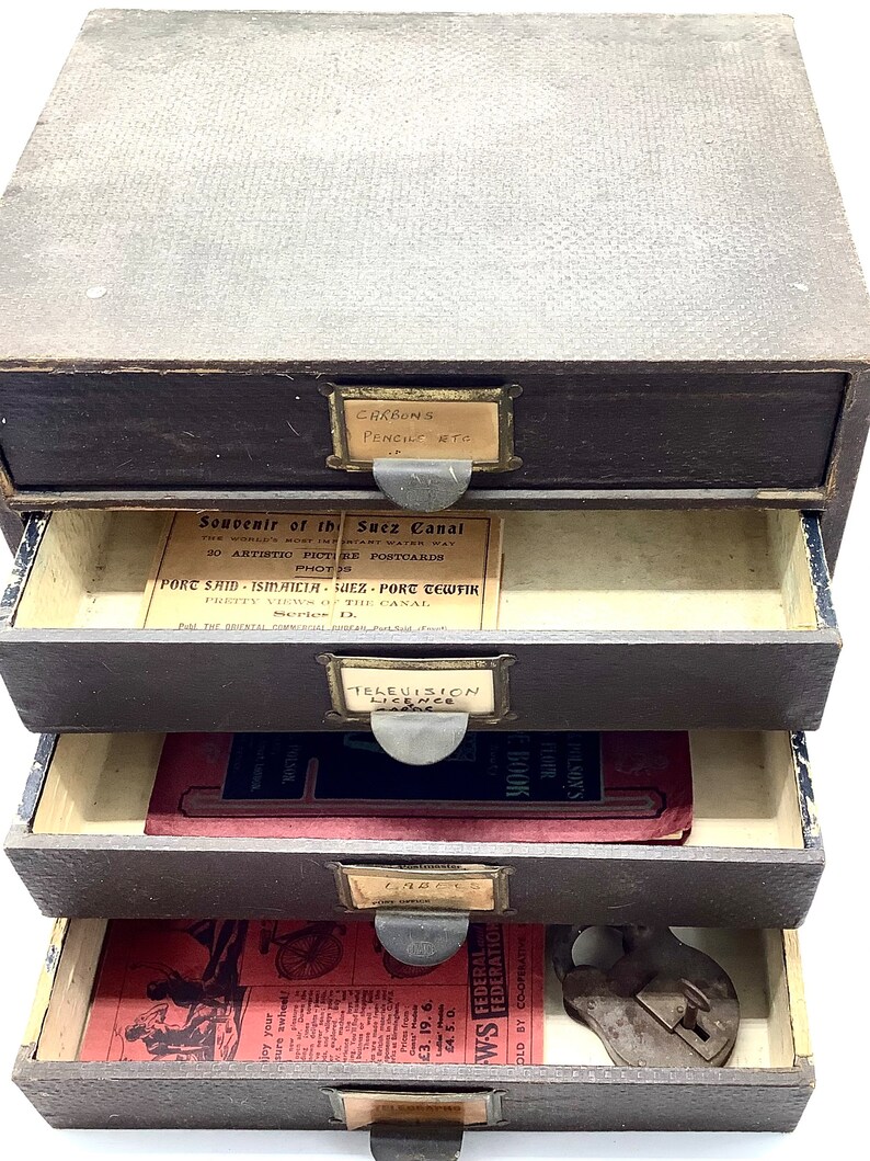 Vintage English GPO general Post Office Counter Top Storage - Etsy