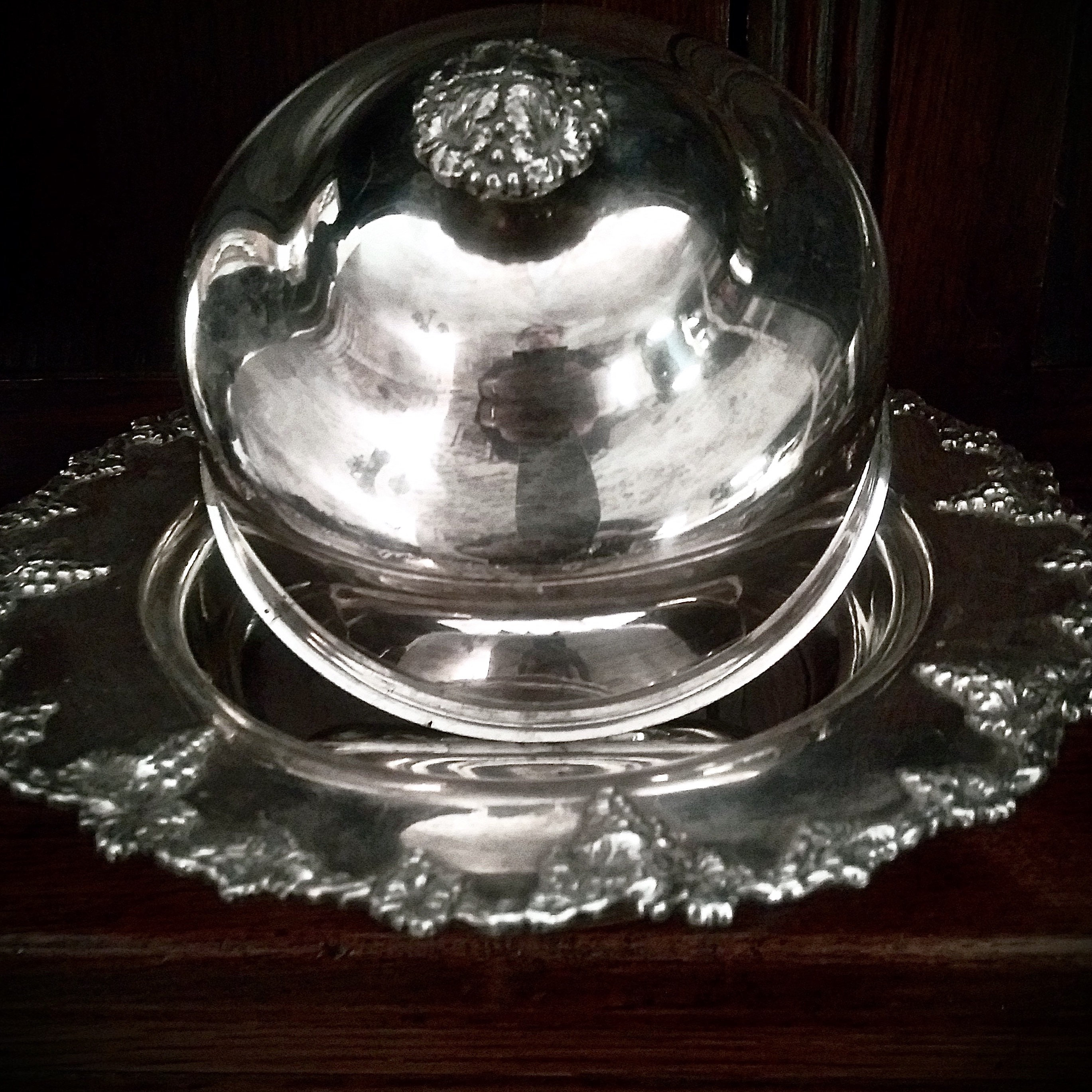 Superb Large English SILVER MUFFIN DISH Victorian | Etsy