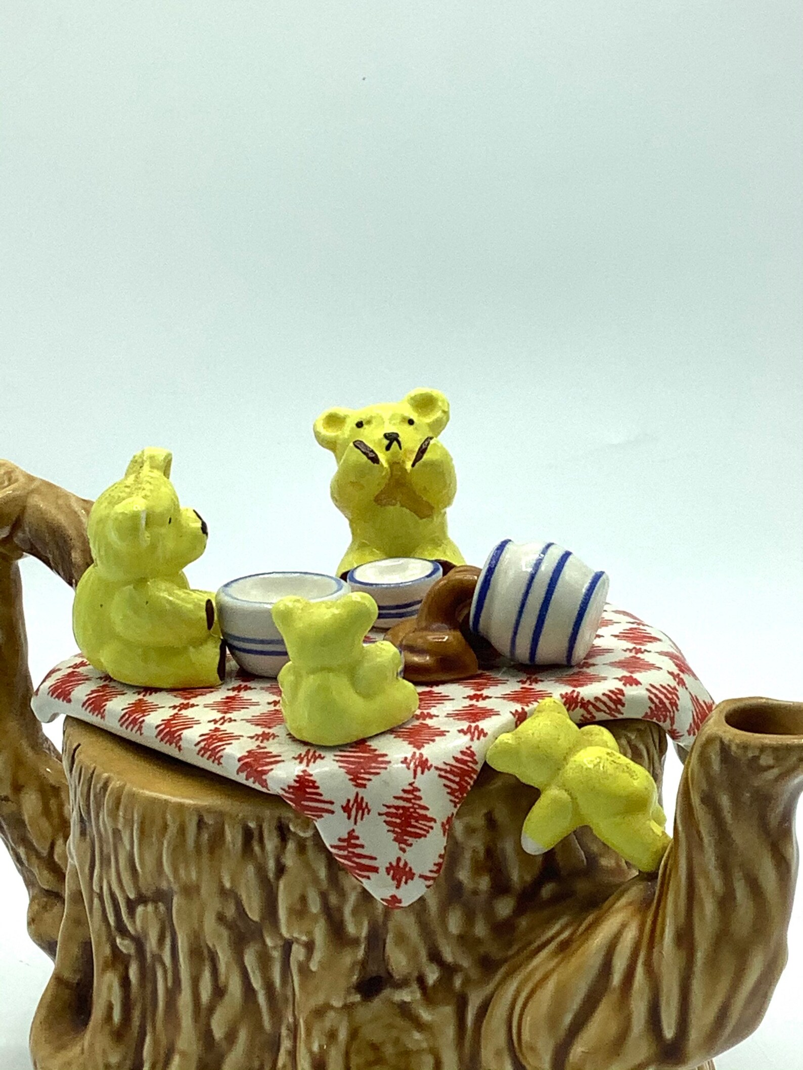 Large TEDDY BEARS PICNIC Teapot by South West Ceramics made in | Etsy