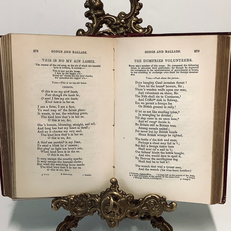 178 Years Old Edition of “BURNS POETICAL WORKS” (published 1846) With ...