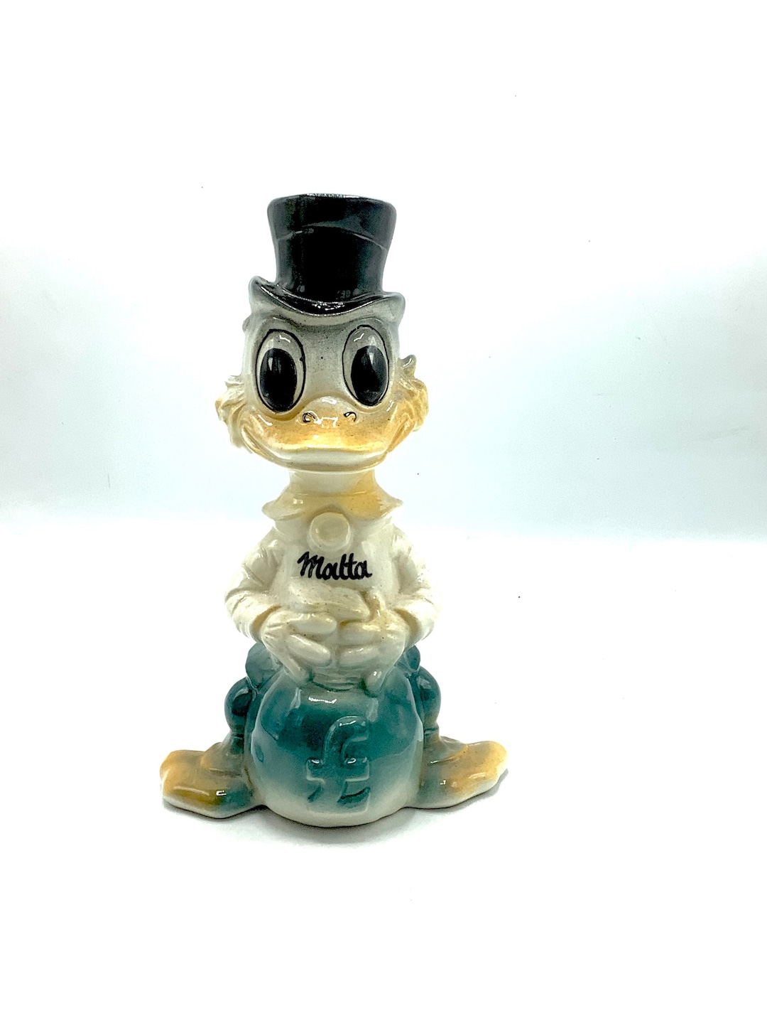 Hecho en Inglaterra Muy rara caja de dinero de cerámica UNCLE SCROOGE ...
