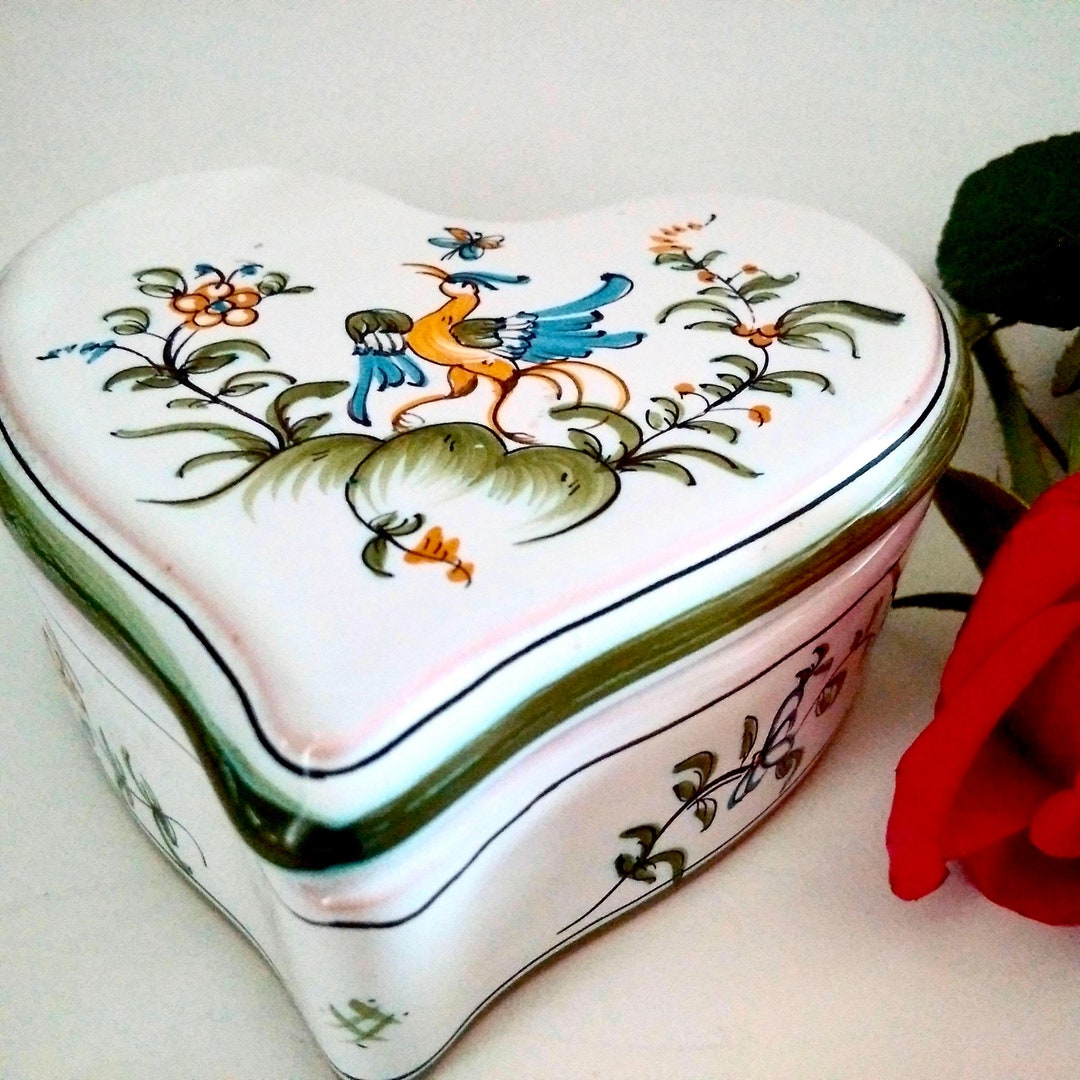 FABULOUSLY FRENCH Lallier à Moustiers Heart-shaped Trinket Box ...