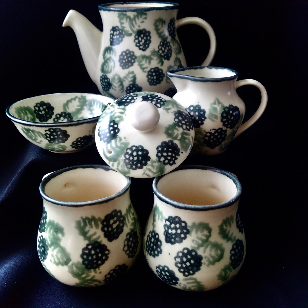 PERFECT English Hand-made 5 Piece Bramble Berry Tea Set by - Etsy