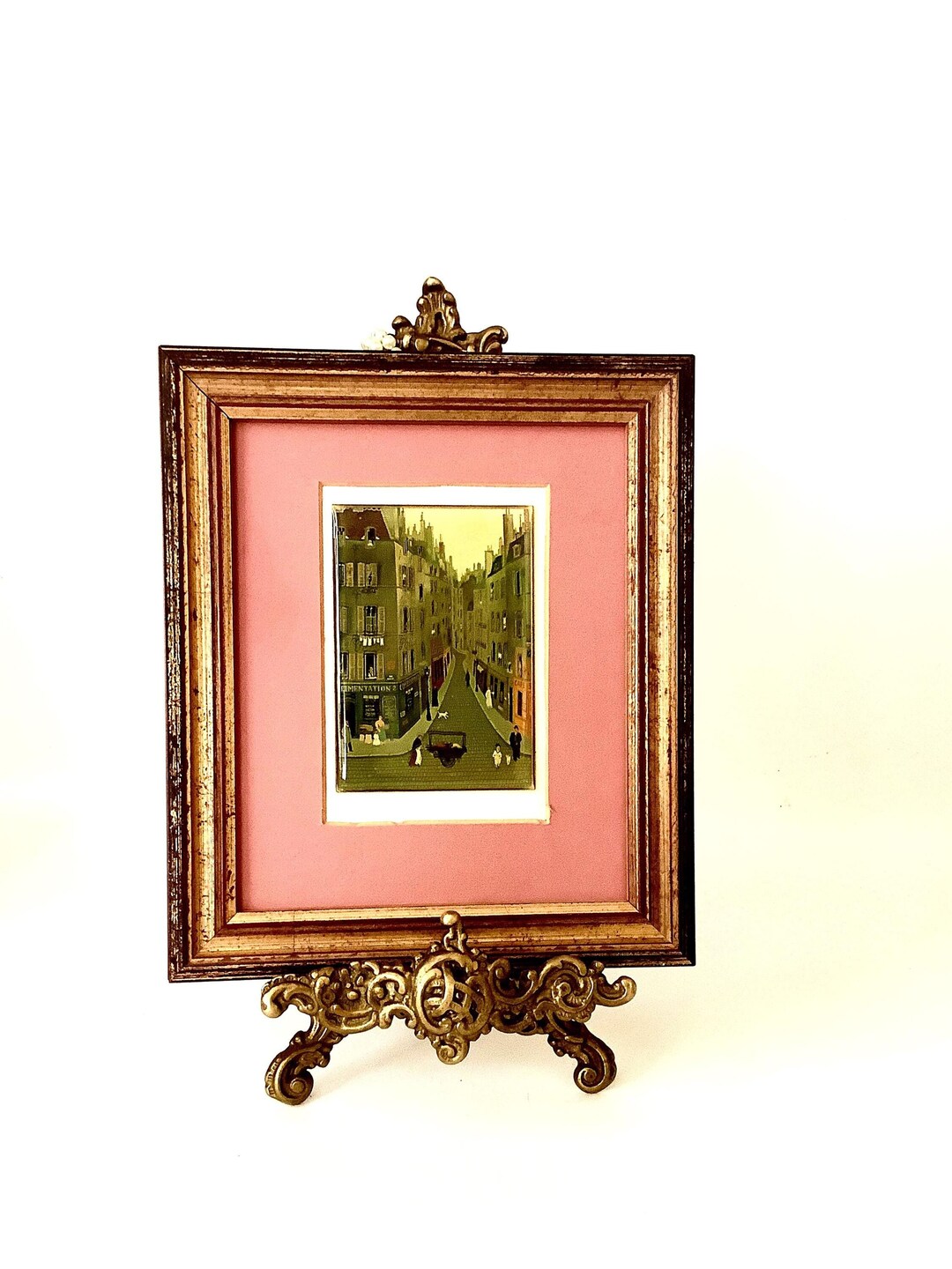 Miniature MICHEL DELACROIX PARISIENNE Street Scene Framed by Anthony ...