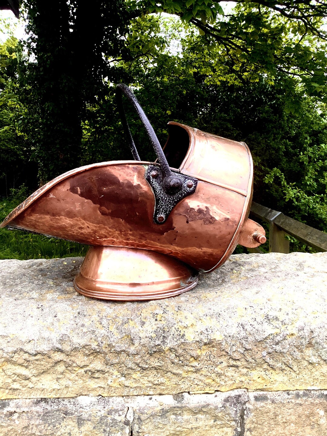 Impressive & Large Antique Copper Coal Scuttle Made by JOSIAH STONE in ...