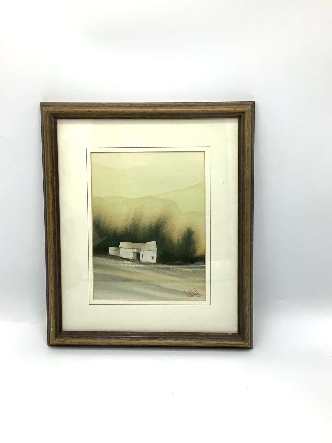 TRADITIONAL SCOTTISH CROFT Watercolour Signed by Artist / Painting of ...