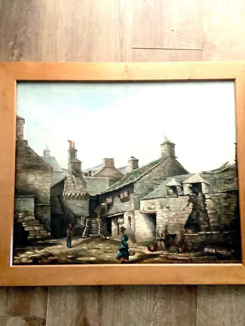 Original 1875 Signed Oil Painting “glyndwr’s Parliament House, Dolgelly ...