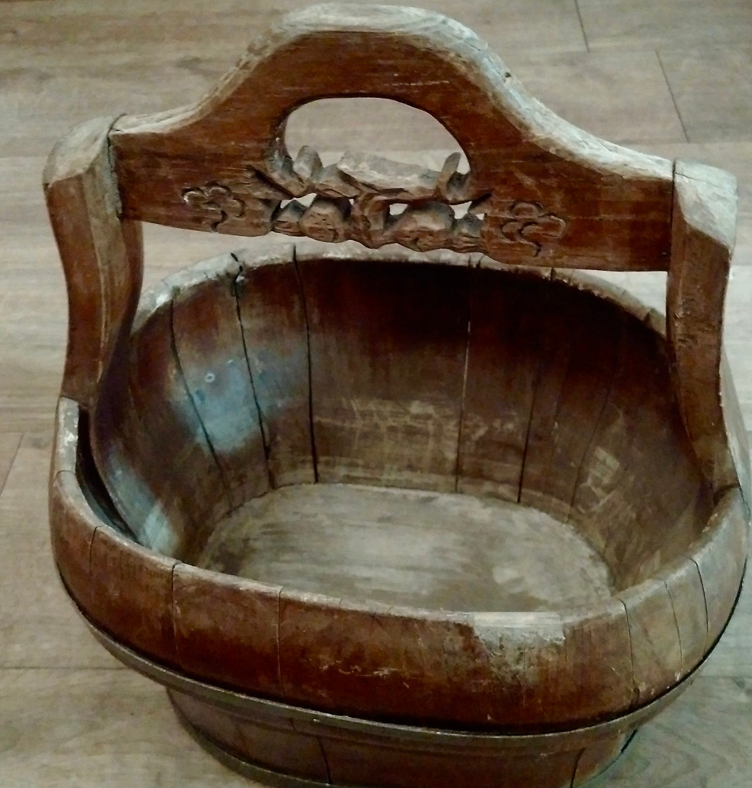 Large Antique 19th Century Chinese Water or Rice Bucket with | Etsy
