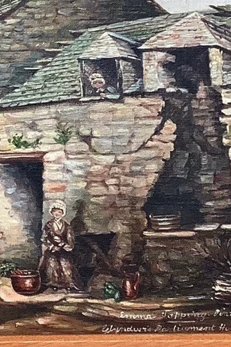 Original 1875 Signed Oil Painting “glyndwr’s Parliament House, Dolgelly ...