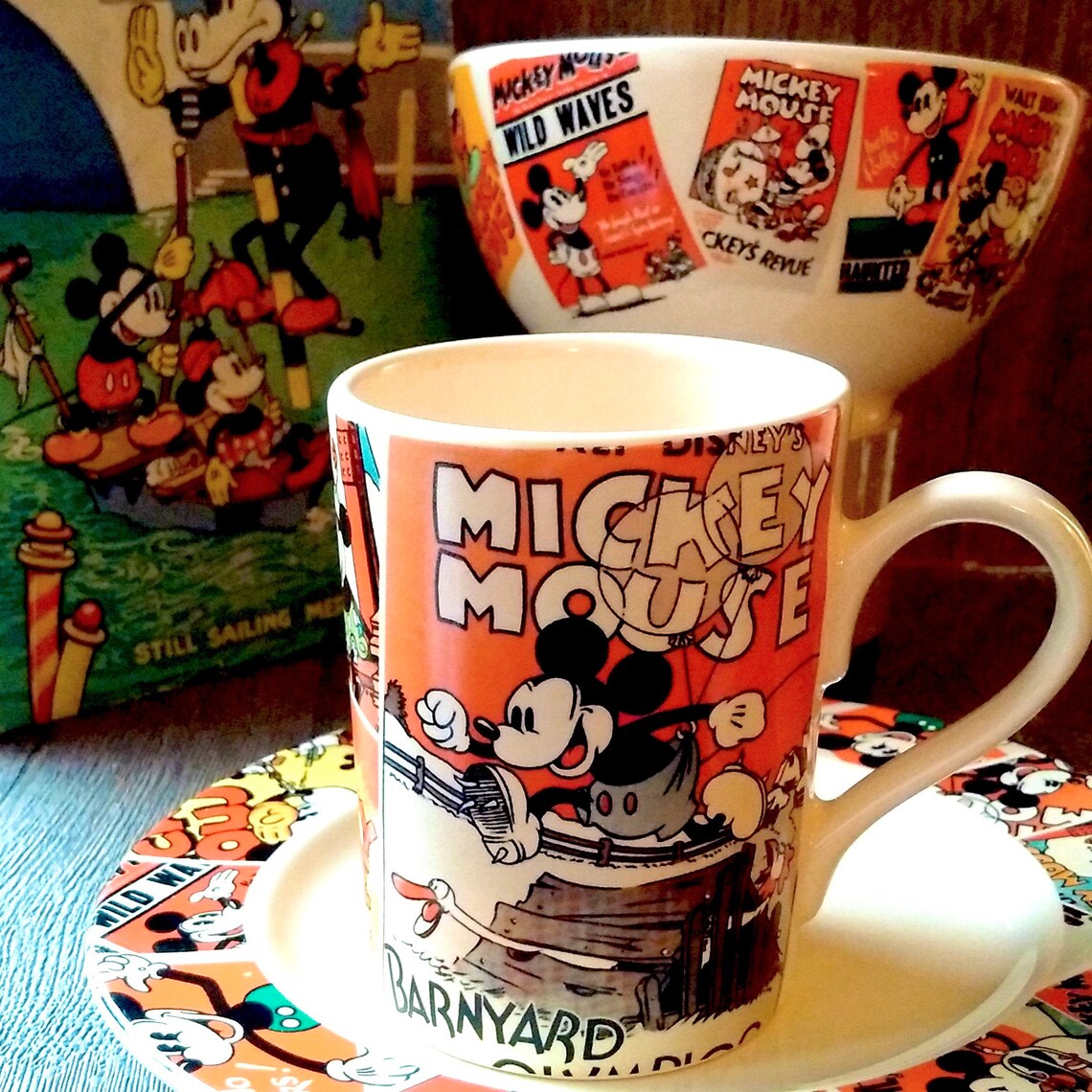 Ceramic VINTAGE MICKEY MOUSE Dinnerware Set Disney - Etsy