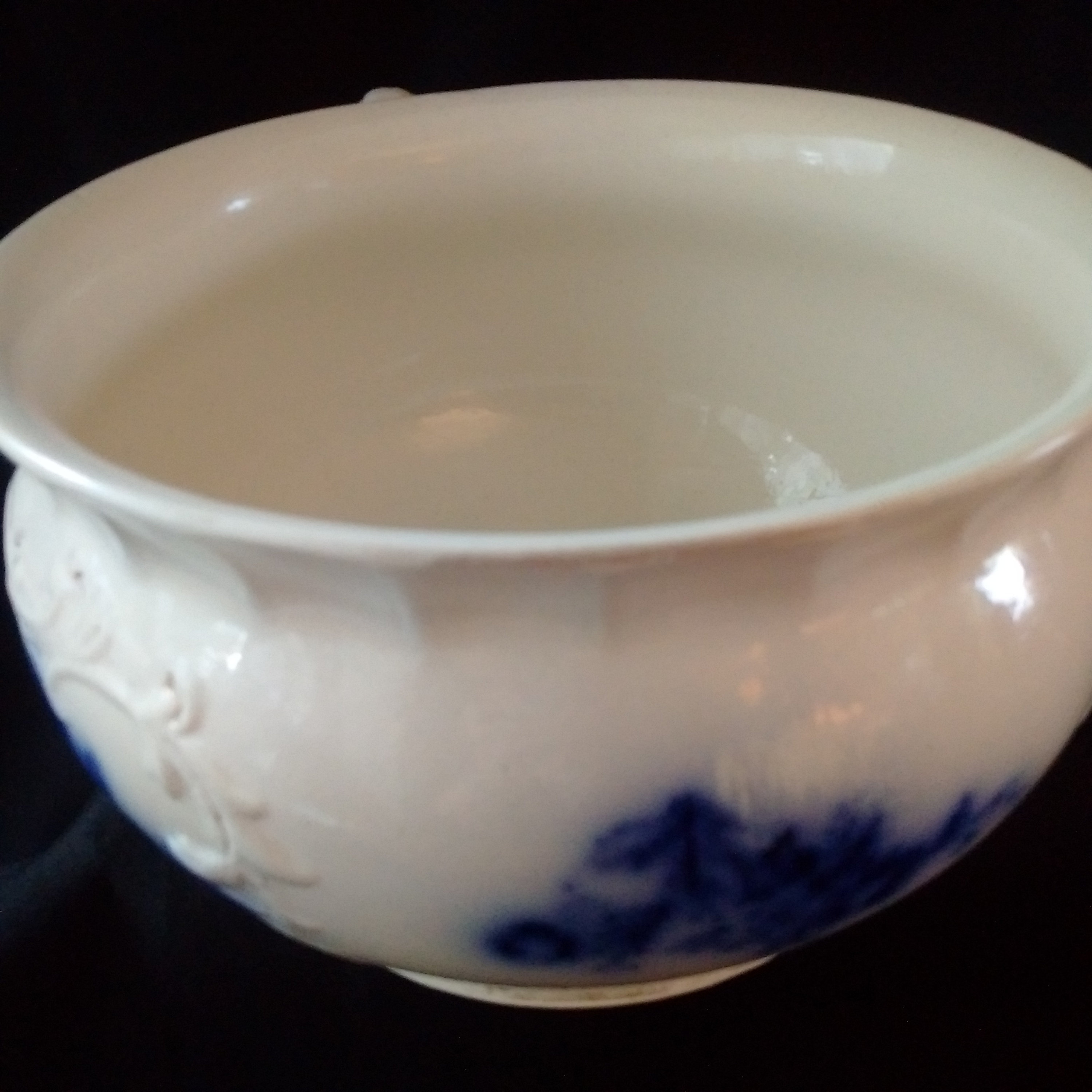 19th Century Flow Blue Porcelain Chamber Pot Beautiful - Etsy