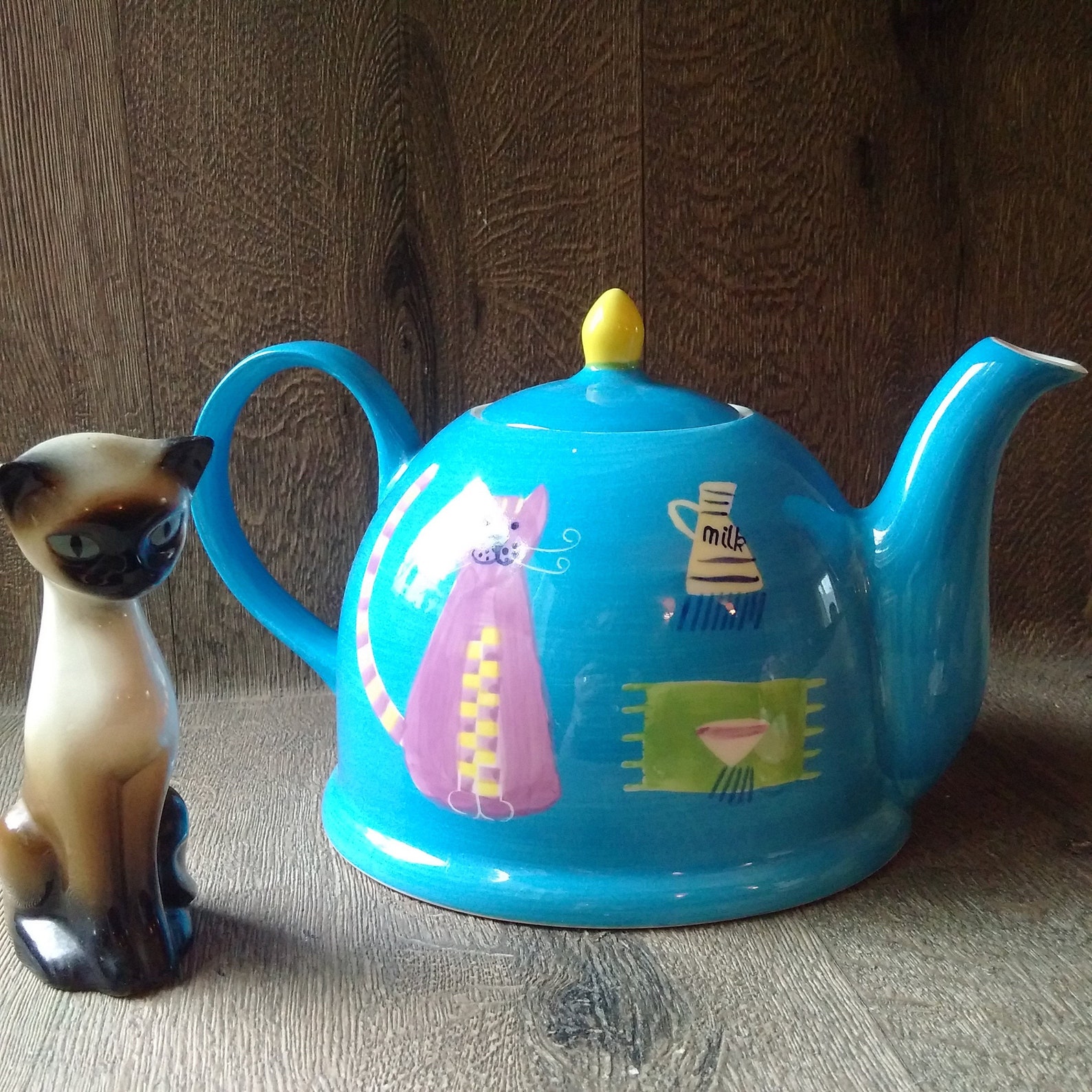 PURRRR-FECT CAT Tea Pot Hand-painted by Whittards of Chelsea - Etsy