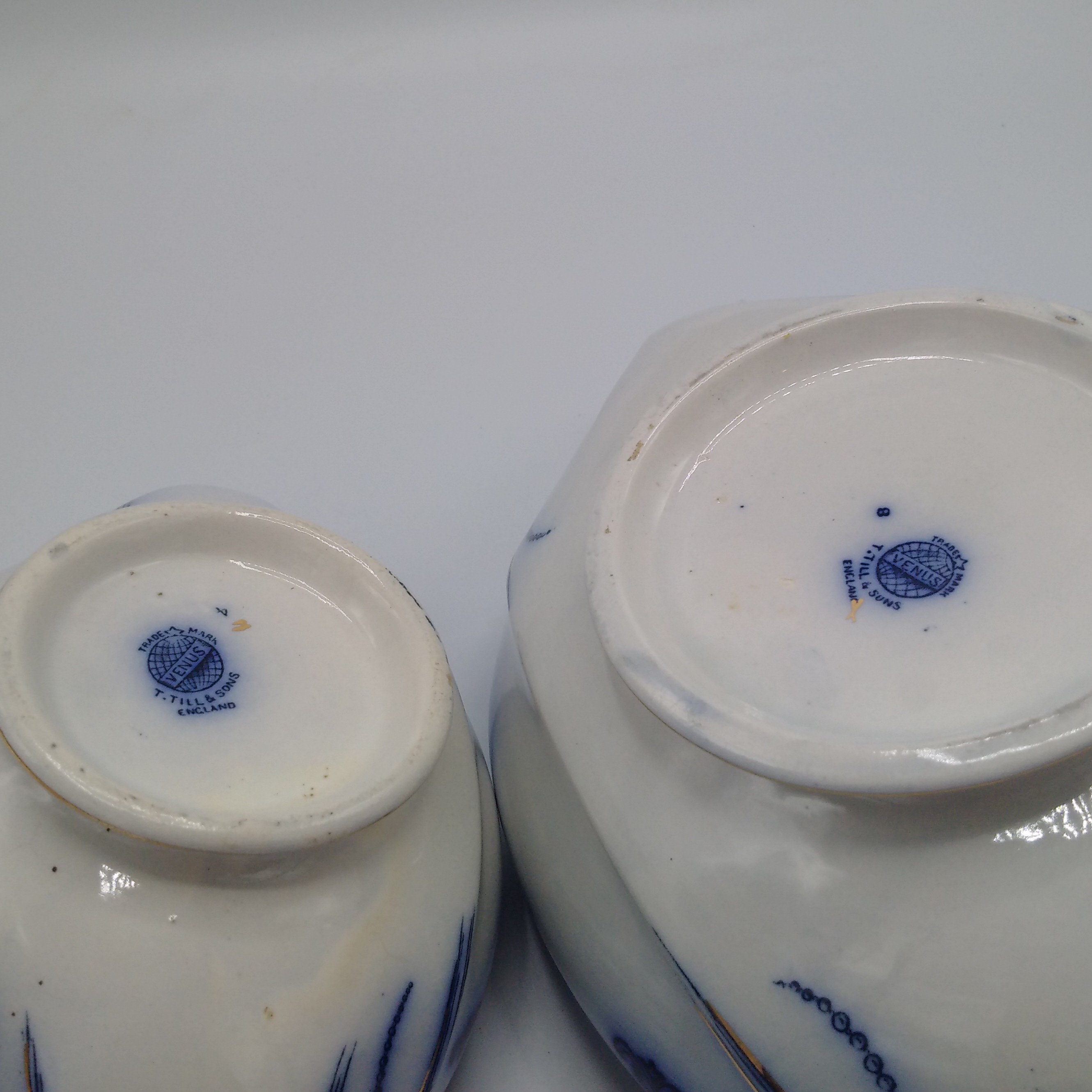 Rare Antique 5-piece Set VENUS FLOW BLUE Tureen Saucière | Etsy