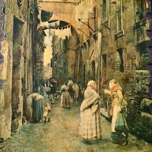 Pair of Mid Century Franz ROESLER ''ROMA SPARITA'' Prints on Wood ...