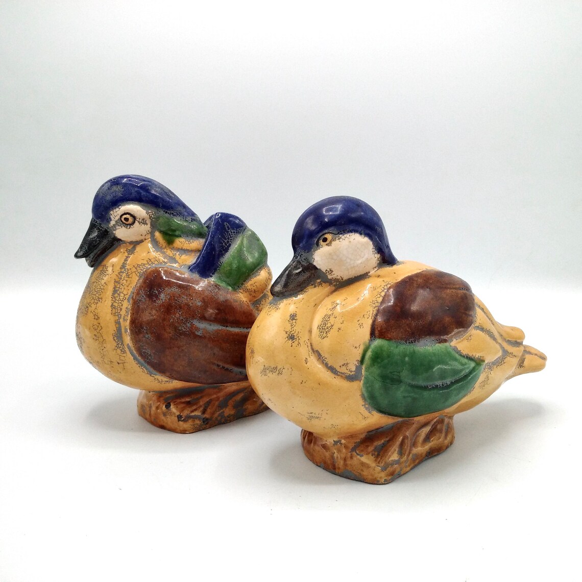 Beautiful Pair of CERAMIC MANDARIN DUCKS in Fine Condition / | Etsy