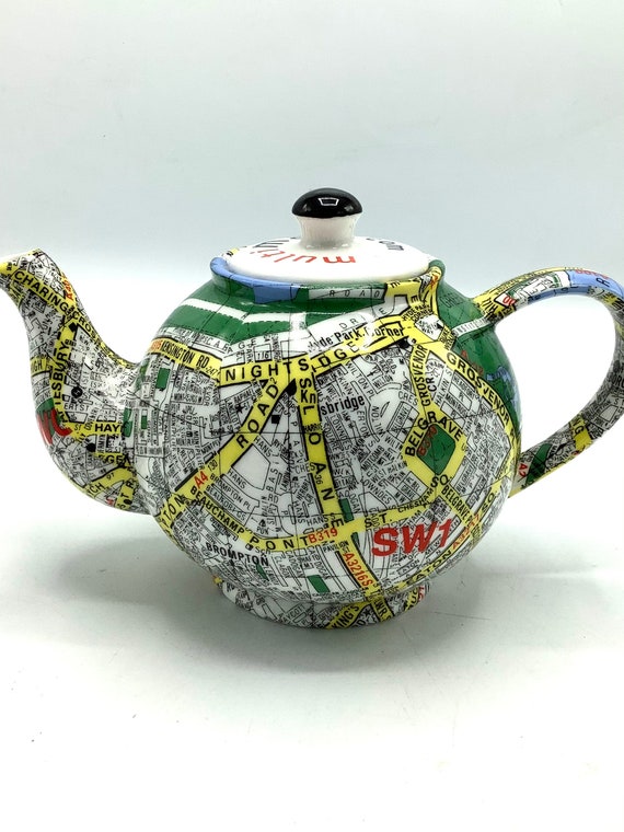 Perfect Large LONDON A-Z Map PAUL CARDEW Teapot With Original | Etsy