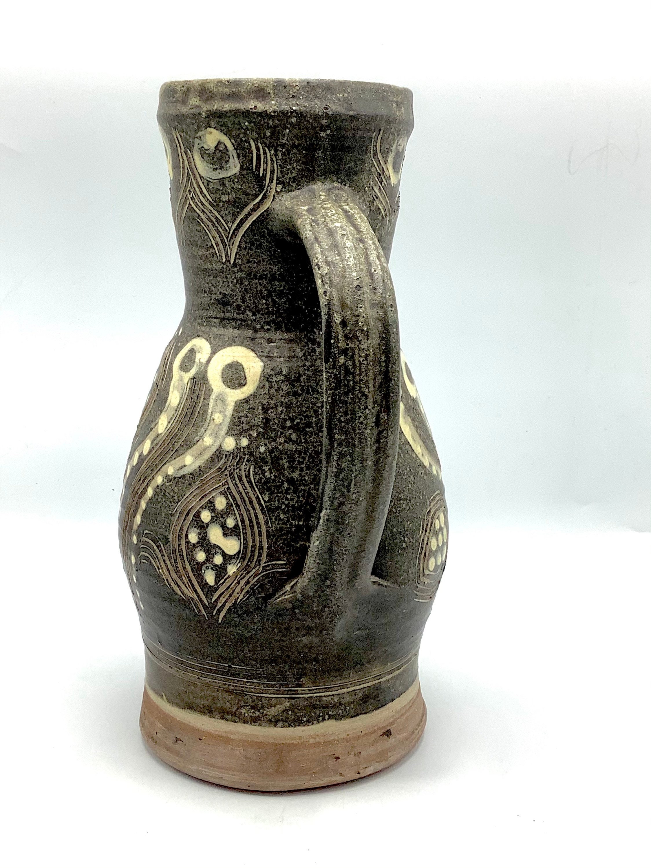 Large Studio Pottery Hand-made OCTOPUS Jug 29cm Tall with | Etsy