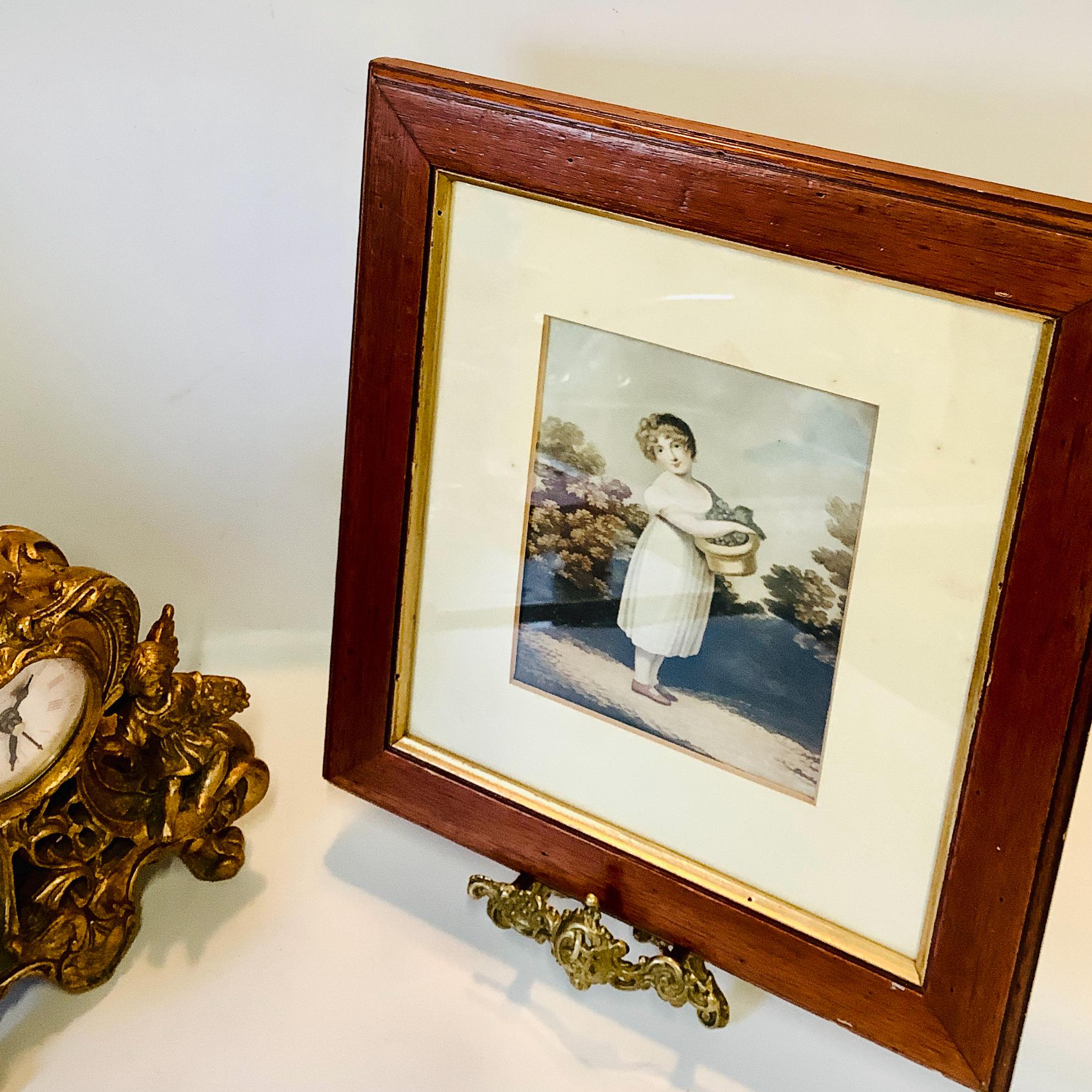 A Charming Framed Print “the Father’s Darling” by Irish Artist Adam ...