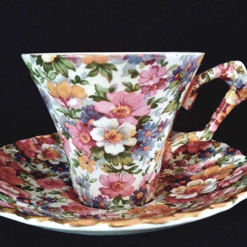 JAMES KENT CHINTZ Tea Cup & Saucer Duo Beautiful Cabinet - Etsy