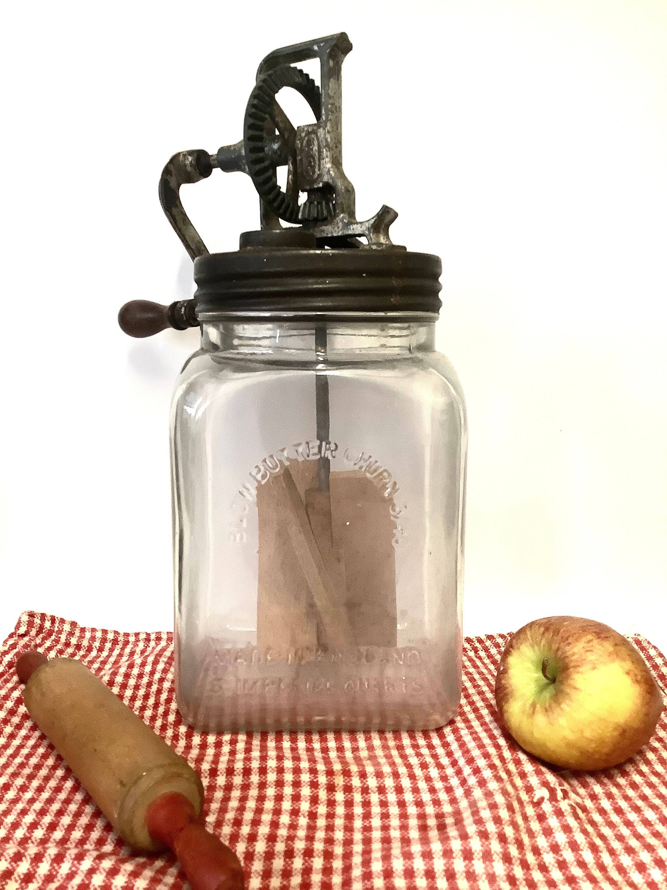 Hand-crank Butter Churn “BLOW” Brand Made in England With 3 Quarts ...