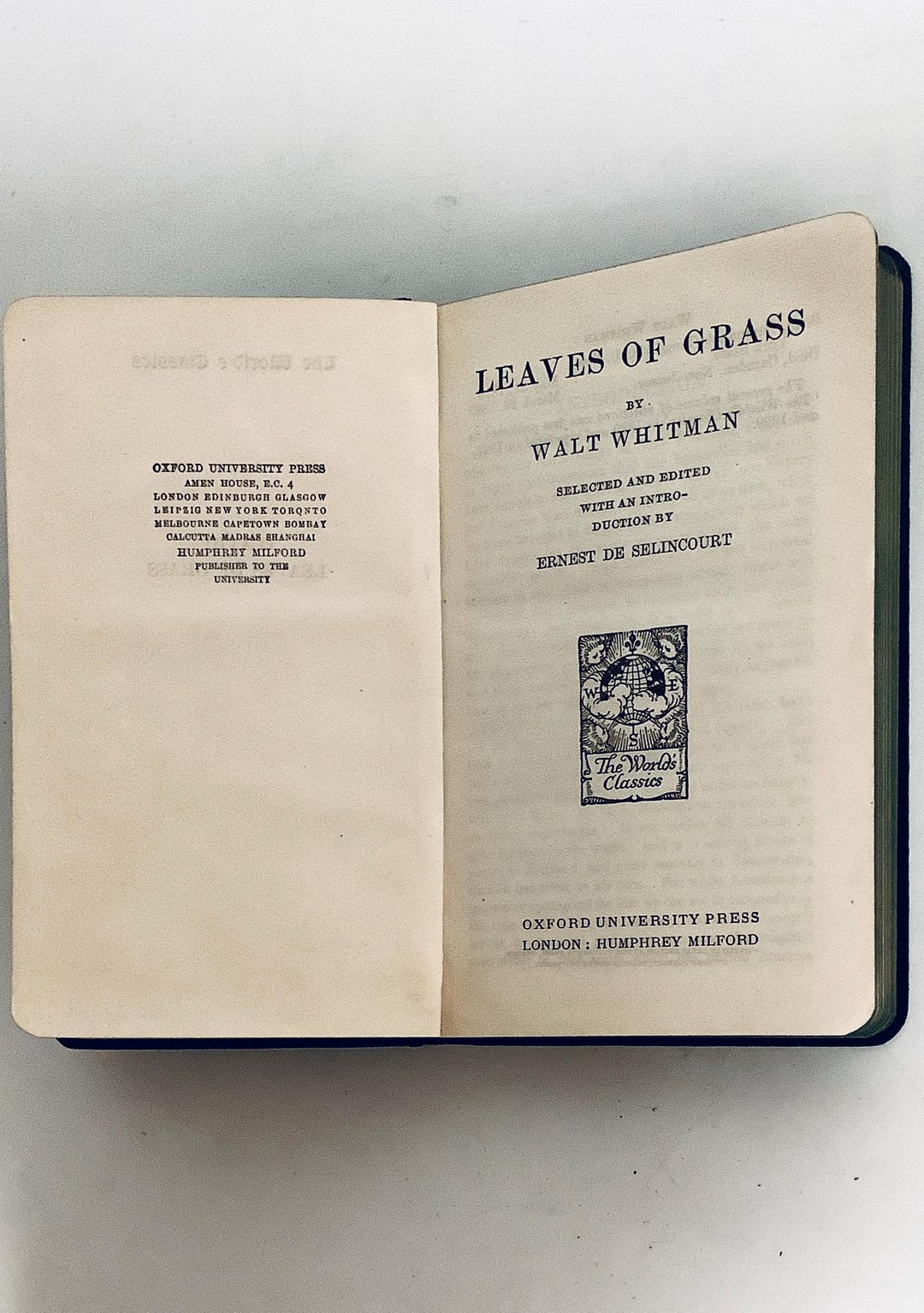 Early 20thc Edition LEAVES of GRASS by Walt Whitman Published 1929 by ...