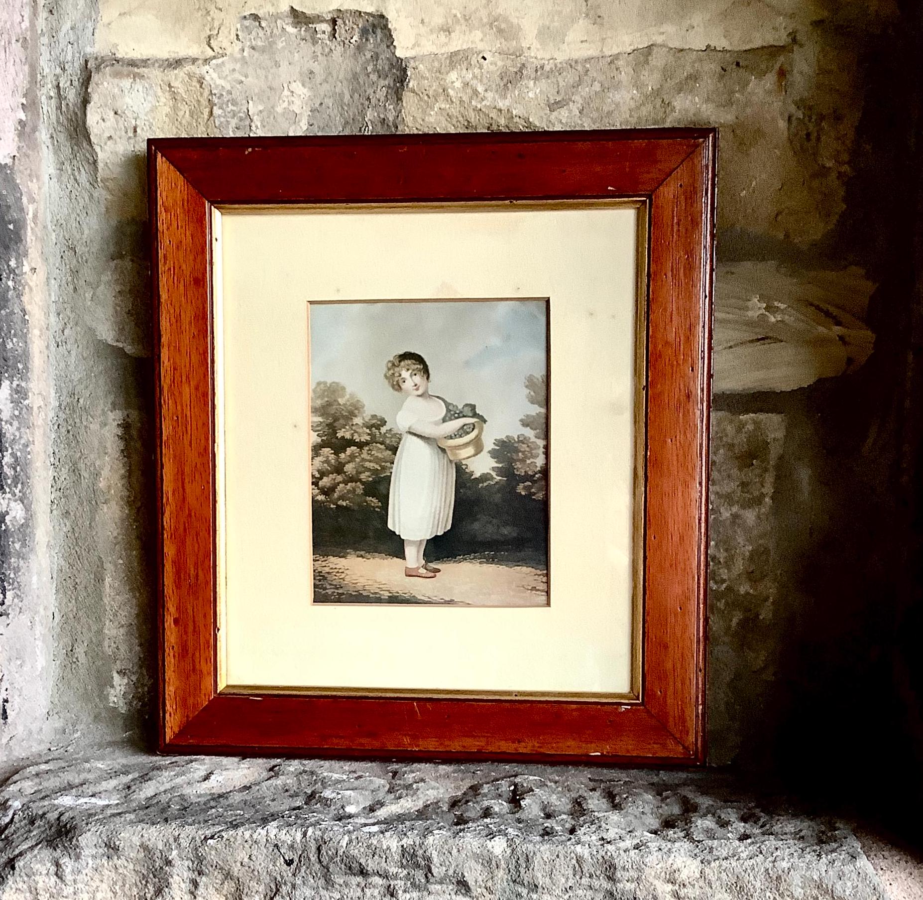 A Charming Framed Print “the Father’s Darling” by Irish Artist Adam ...