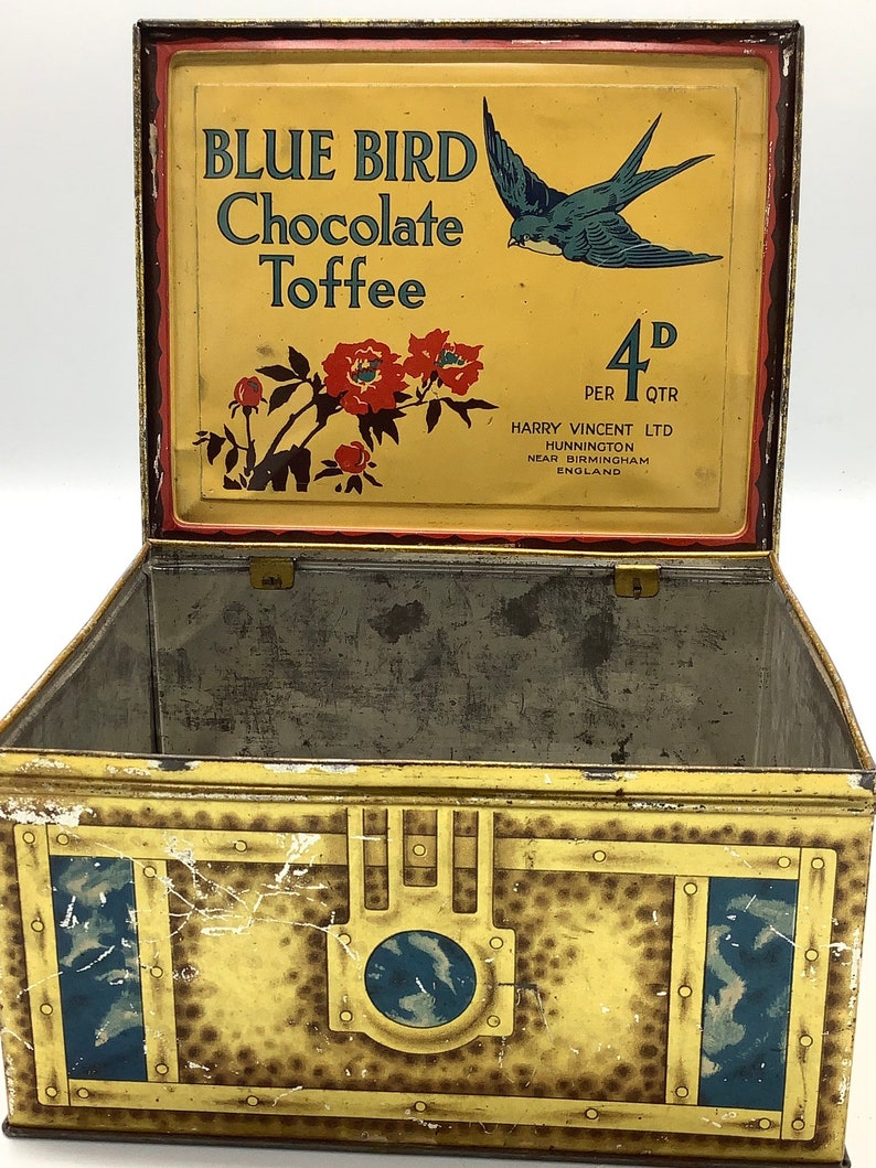 Vintage Blue Bird Toffee Counter Display / English | Etsy