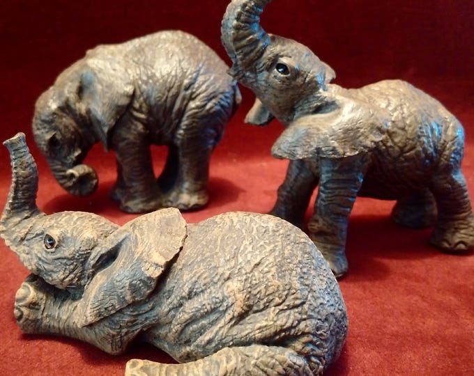 MARTY HERD ELEPHANTS in Perfect Condition // 3 Ccollectible Elephants ...