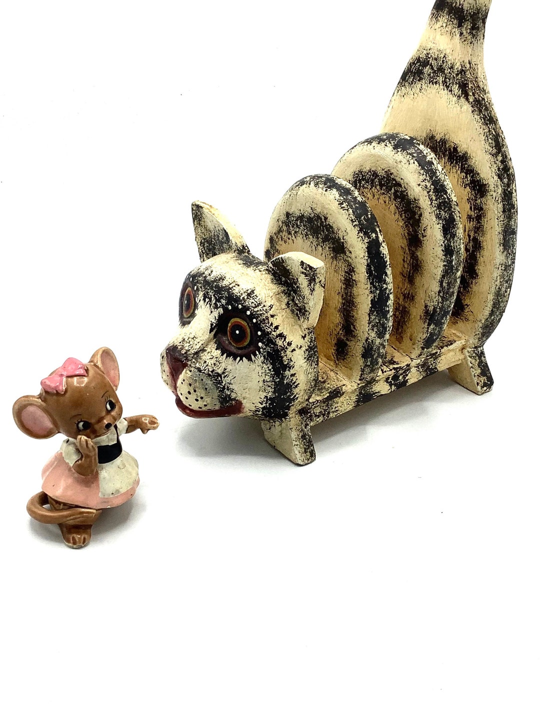 PURRRRR-FECT!! Large Wooden Tabby Cat Letter Rack / Great Gift for Cat ...