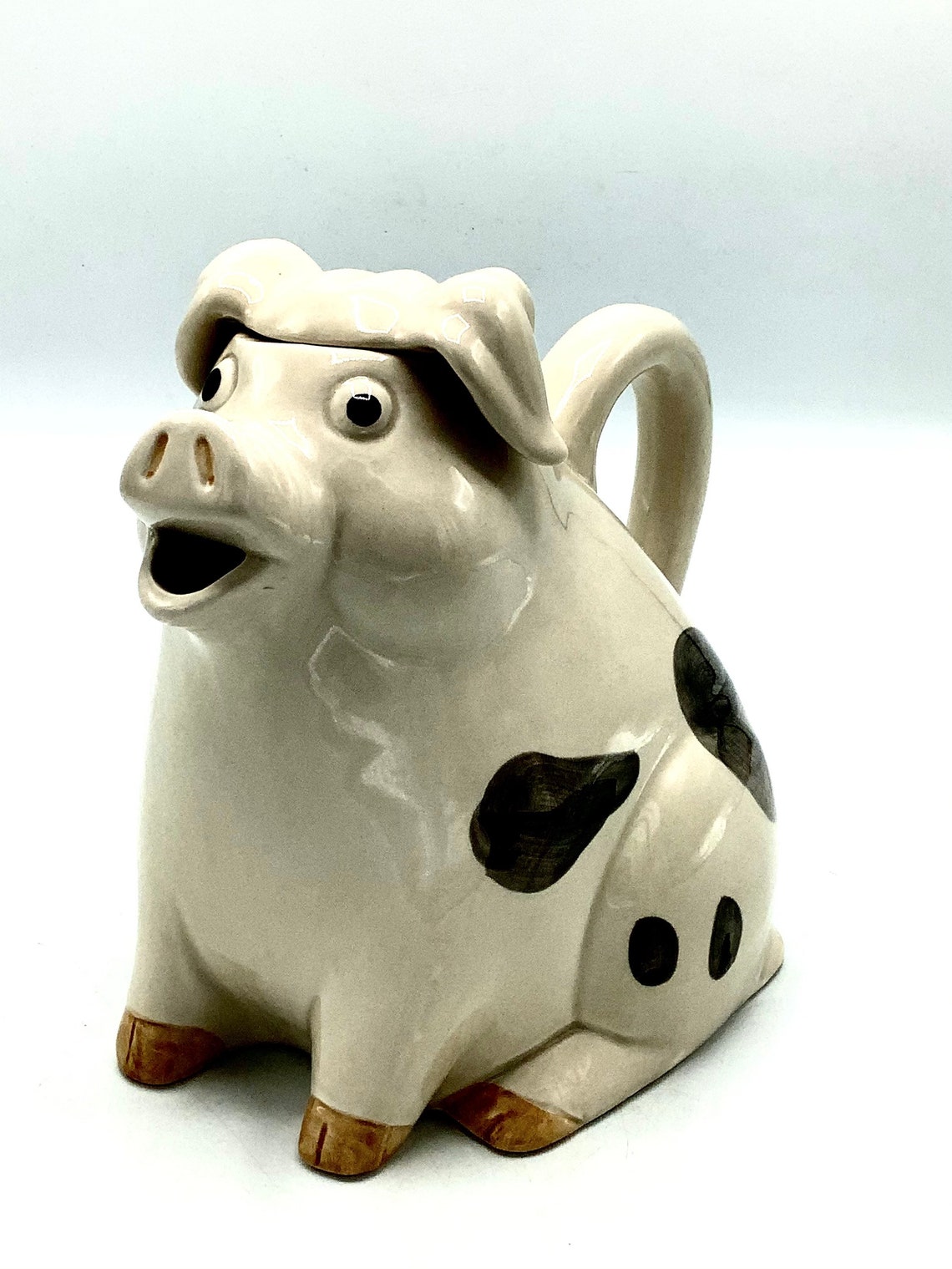 Mid-century Pottery Pig Teapot / Creepy Teapot / Animal - Etsy