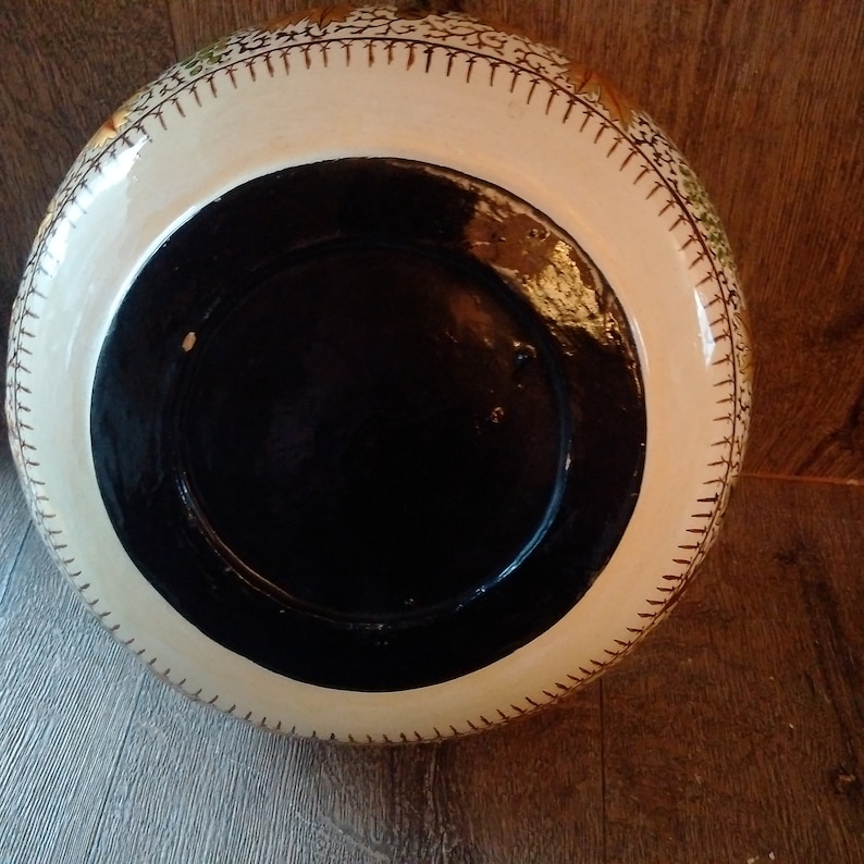 Superb Large PAPIER-MÂCHE BOWL Decorated With Grapes Vines & - Etsy