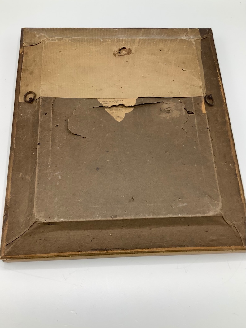 WILHELM MENZLER German CRYSTOLEUM Picture girl With Rose | Etsy