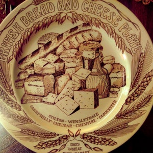 JOHN BUCK POTTERY "british Bread & Cheese Plate", Perfect Prop for Café ...